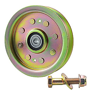 NICHEFLAG 753-08171 Idler Pulley kit is Compatible with Troy Bilt Pulley 753-08171 Cub Cadet, Cub Cadet 756-04129b Idler Pulley, 756-04129C, 956-04129, 956-04129B, Oregon 78-065