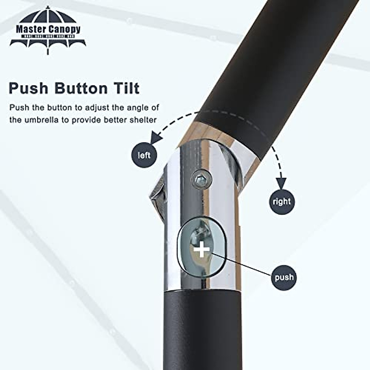 MASTERCANOPY Patio Umbrella with 32 Solar LED Lights -8 Ribs (7.5ft,Red)