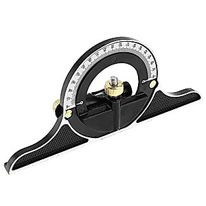 Smgda 12" Combination Square Stainless Steel Adjustable Sliding Ruler & Protractor Level Measure Measuring Set 4-Piece Carpentry Tools Carpenter Square, Woodworking Tools, Metal Ruler, Framing Square
