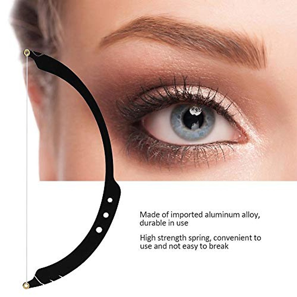 Eyebrow Mapper with Strings, String/symetric brow drawing marking ruler, Microblading Line Marker Ruler Eyebrow Tattoo Measuring Tool With 10pcs Thread Lines for Eyebrow Mapper(Black)