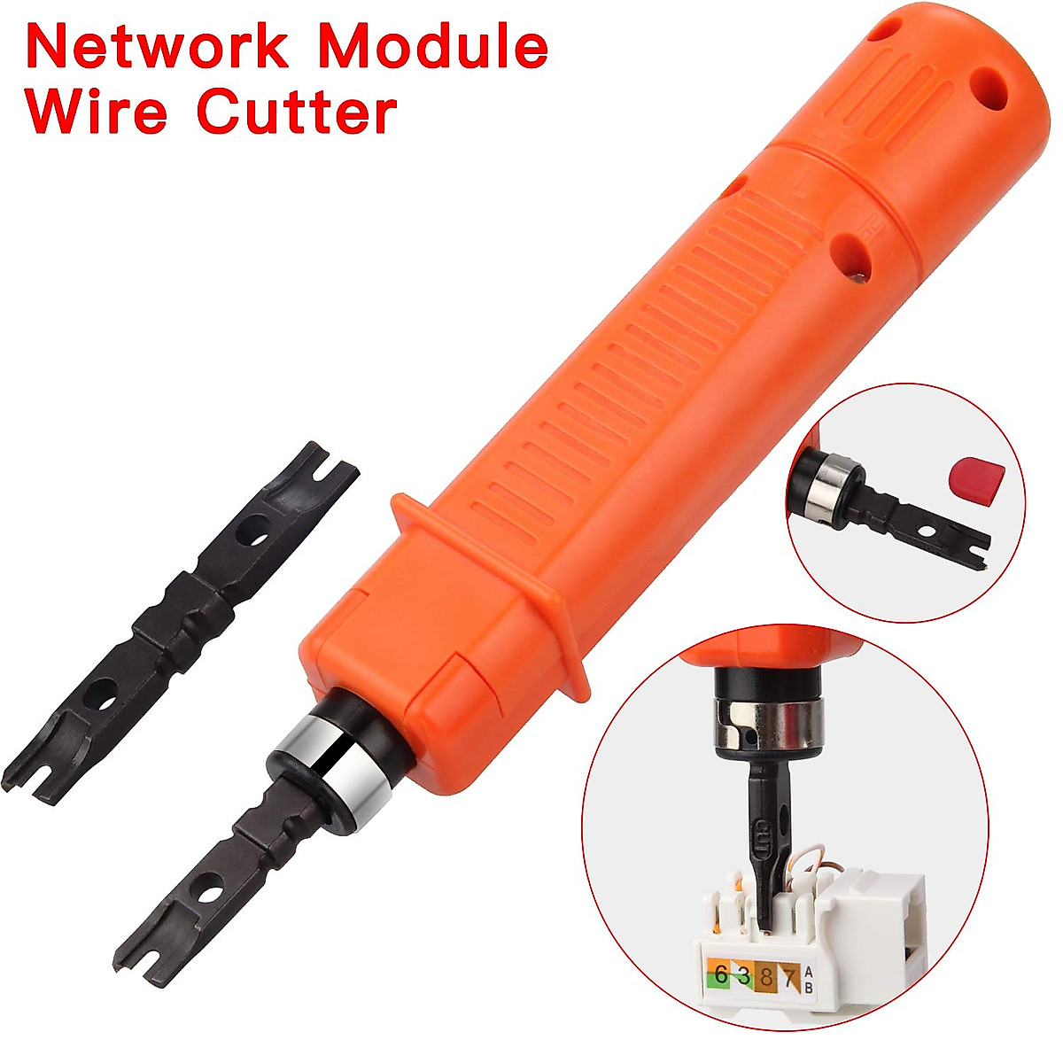 RJ45 Crimper Tool Kit, Preciva Cat5 Cat5e Ethernet Crimping Tool Set with One Network Cable Tester, 20PCS RJ45 Connectors, One Wire Stripper, 50PCS Cable Ties and Wire Punch Down Impact Tool