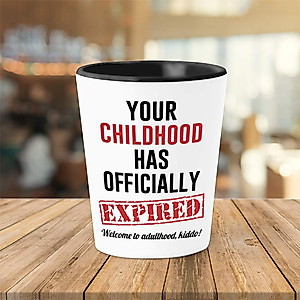 Bubble Hugs 18th Birthday Shot Glass 1.5oz - You Are Now A Certified Responsible Adult - 18th Birthday Gifts 17 19 21 18 Year Old Girl Birthday Gifts For College Guys Adult Son Gift Ideas