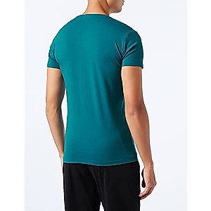 Emporio Armani Men's Megalogo Short Sleeve Slim Fit T-Shirt, Topaz, Large