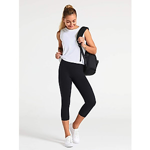 Dragon Fit Women Sleeveless Yoga Tops Workout Cool T-Shirt Running Short Tank Crop Tops (White, Medium)