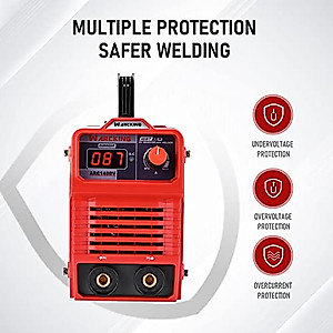 WARCKING 140A Digital Stick Welder, 110/220V Dual Voltage IGBT Inverter ARC Welding Machine, Mini Portable MMA Welder Machine with Hot Start and Anti-Stick