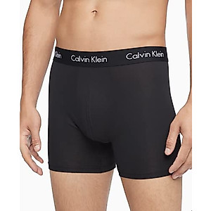 Calvin Klein Men's Underwear Body Modal Boxer Briefs 3 Pack, Black/Black/Black, Small