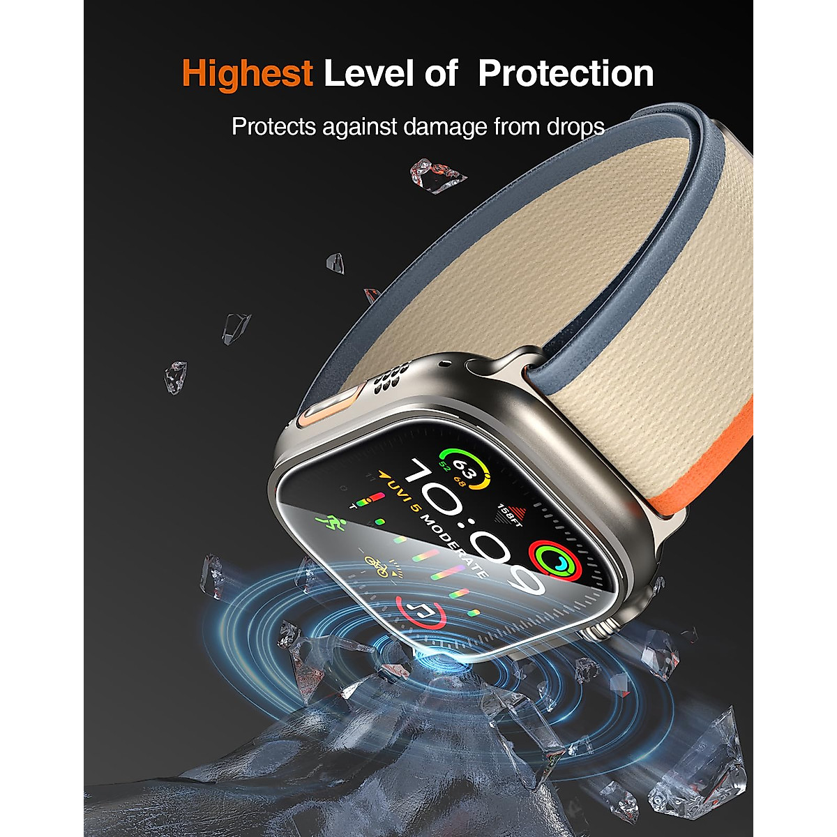 LK 6 Pack for Apple Watch Ultra 2 Screen Protector 49mm / Apple Watch Ultra [Install Tool Included] Touch Sensitive, HD Clarity [9H Tempered Glass] Screen Protector Apple Watch Ultra 2, Shatterproof