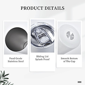 LANJAO Tumbler 20oz Straight Skinny Car Cups With Insulated Cup Sleeve Portable Handle, Sports Travel Coffee Mug, Stainless Steel, Insulated,Classic Collection Gifts for Men Women Fans