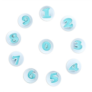 3 Set Fondant Alphabet/Letter Cutters and Number set,Cake Biscuit Mold,Cake Decorating Tools, Cookie Stamp Impress,Embosser Cutter,DIY Sugar Cookies Chocolate Plunger(Number and Letters)…