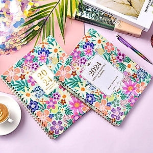 2024 Planner - Planner 2024, Jan. 2024 - Dec. 2024, 2024 Planner Weekly and Monthly with Tabs, 8" x 10", Thick Paper, Twin-Wire Binding, Check Boxes, Perfect Daily Organizer