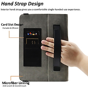 Universal 8 Inch Tablet Case, Universal 7 Inch Tablet Case, Viclowlpfe Protective Folio Stand Android Case for 7.0-8.5 Inch Tablet with Hand Strap and Cards Slots, Black