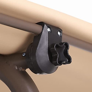 FUZOFUIZ 3 Person Outdoor Patio Swing,Steel Frame Textilene Seats Steel Frame Swing Chair,Beige