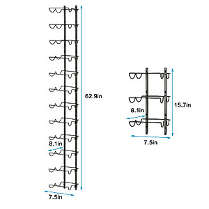 JKsmart 24 Bottle Wall Mounted Wine Rack ,Adjustable and Separable Metal Hanging Wine Bottle Holder,Freely Spliceable Wall Wine Rack for Kitchen Pantry Bar Wine Cellar
