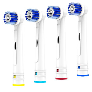 Replacement Toothbrush Heads Compatible with Oral B Braun, 4 Pack Professional Electric Toothbrush Heads Sensitive Clean Brush Heads Refill for Oral-B 7000/Pro 1000/9600/ 500/3000/8000
