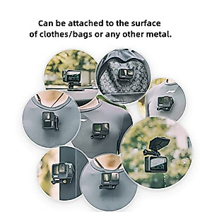 REYGEAK Magnetic Action Camera Mount for GoPro, Adjustable Snap Mount Magnetic Fence Mount Compatible with GoPro Hero 11 Black Hero 10/9/8/7, Insta360 and Most Action Cameras