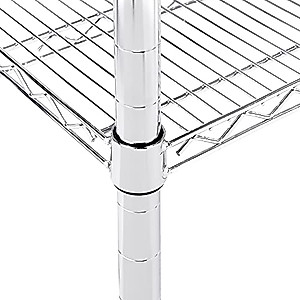 ROCKPOINT Stainless Steel Table for Prep & Work with Caster 49x24 Inches, NSF Metal Commercial Kitchen Table with Adjustable Wire Under Shelf and Table Foot for Restaurant, Home and Hotel