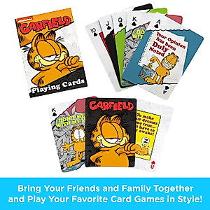 AQUARIUS Garfield Playing Cards - Garfield Themed Deck of Cards for Your Favorite Card Games - Officially Licensed Garfield Merchandise & Collectibles