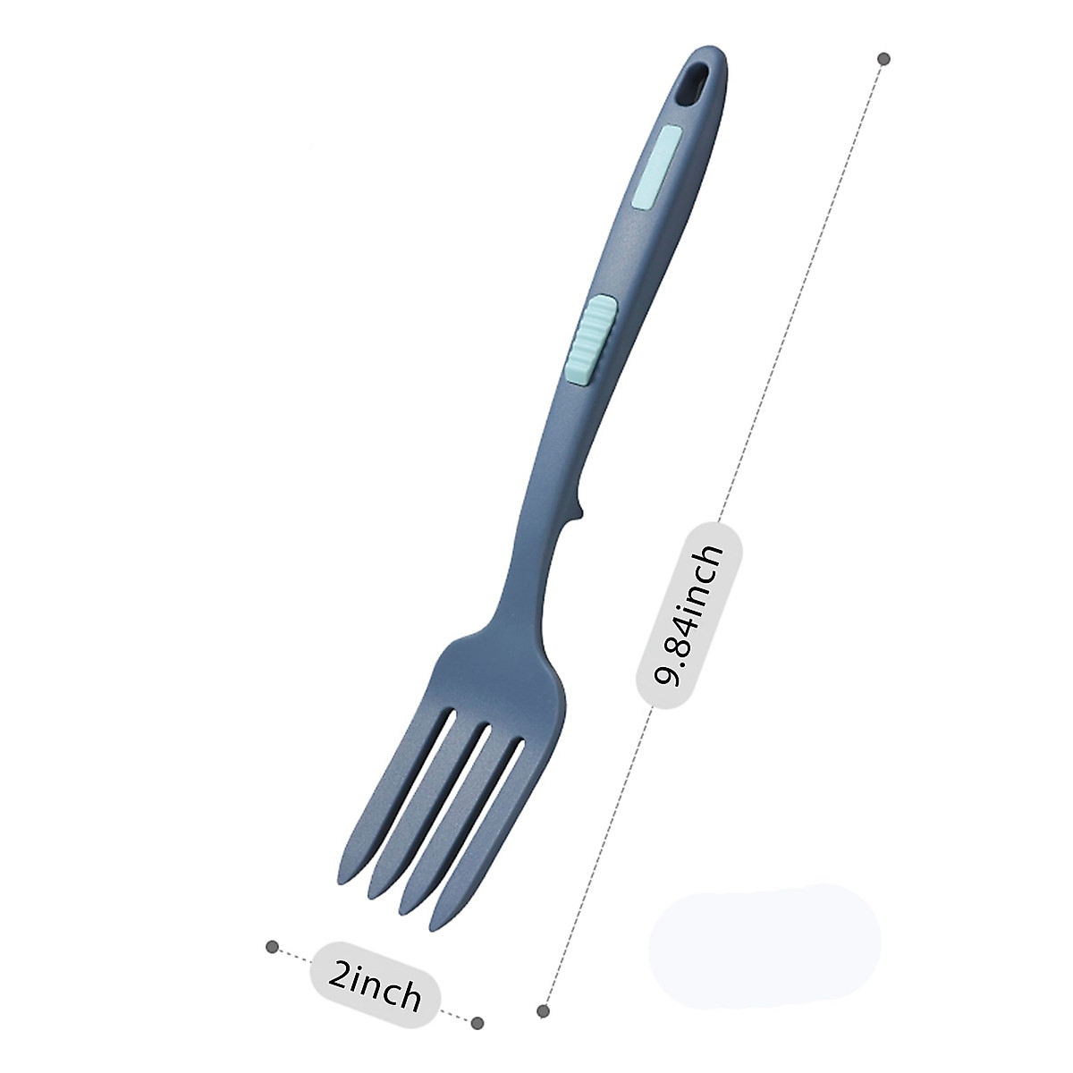 YMCSMGS Silicone Flexible Forks, Silicone Cooking Fork Heat Resistant Dishwasher, cooking in the kitchen or serving at the dinner table，Nonstick Blending Fork for Mix Ingredients (Light blue)
