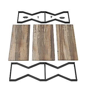 Danya B Rustic Industrial 3-Tier Zigzag Floating Wall Shelf GH20190 | Wall Mounted Shelf for Pictures, Decor, Art, Houseplants | Industrial, Rustic, Farmhouse Style