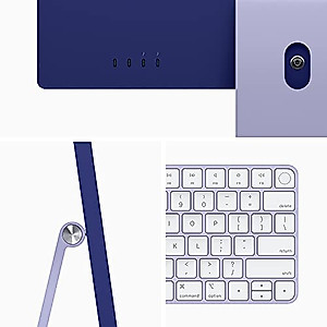 Apple 2021 iMac All in one Desktop Computer with M1 chip: 8-core CPU, 8-core GPU, 24-inch Retina Display, 8GB RAM, 256GB SSD Storage, Matching Accessories. Works with iPhone/iPad; Purple