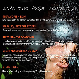 Evridwear Exfoliating Body Scrubber with Handles Back Washer Back Scrubber for Shower Bath Dry Skin Whole Body Deep Clean Men Women(Heavy)