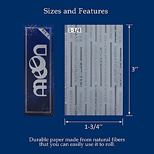 LEVENO 20 Pack 1-1/4" Translucent Color Ultra Thin - 78mm Long 20 Booklets (40 Papers Per Booklet)