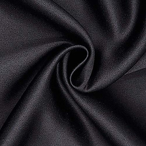 Zenssia Silky Satin Pillow Cases Set of 2, Soft Satin Pillowcases for Hair and Skin, Satin Pillow Covers with Zipper Closure, Queen Size 20x30 Inches, Black