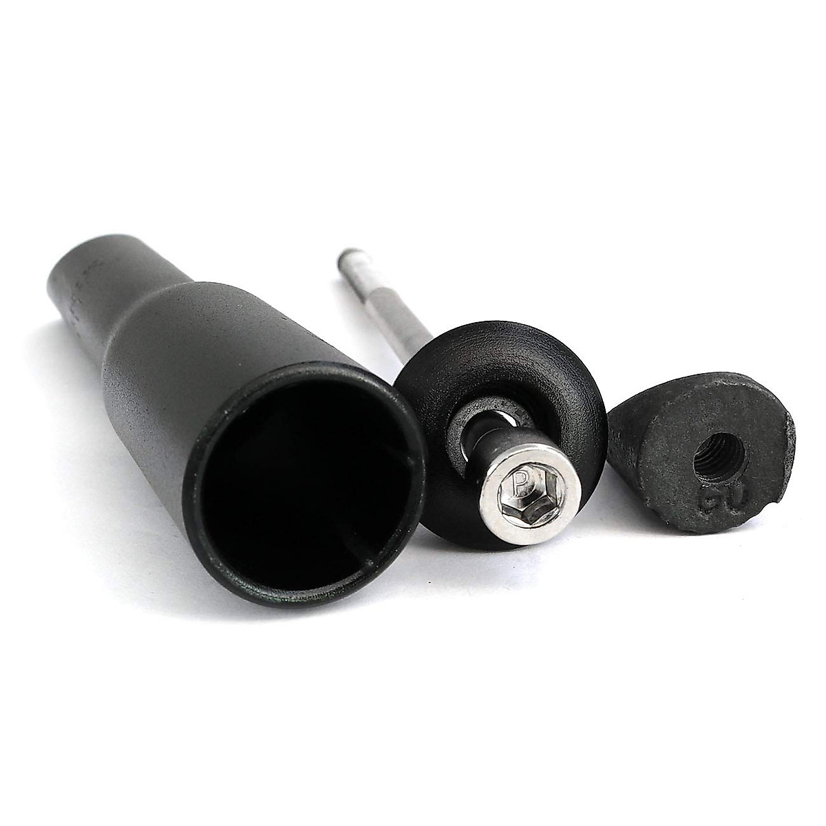 LQ Industrial Bike Fork Stem Extender 22.2mm/0.87inch Black Aluminum Alloy Road Mountain Bike Bicycle Stem Riser Adapter for 1 1/8" Threadless Steerer Tubes