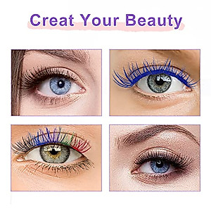 QUEWEL Colored Cluster Lashes Wide Stem Red Individual Lashes C/D Curl Mix8-16mm DIY Eyelash Extension False Eyelashes Natural&Mega Styles Soft for Personal Makeup Use at Home (Mega-BrownC-Mix8-16)