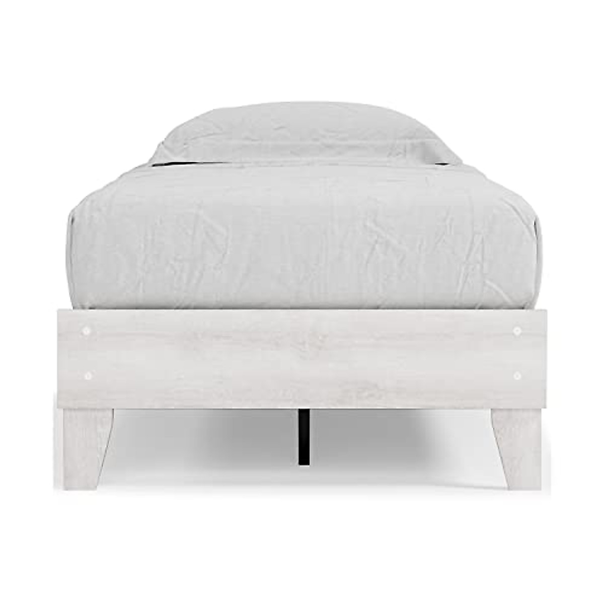 Signature Design by Ashley Paxberry Modern Farmhouse Platform Bed Frame, Twin, Rustic White