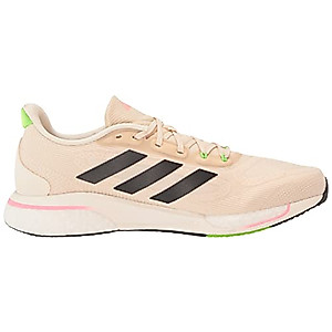 adidas Women's Supernova + Running Shoe, Ecru Tint/Carbon/Beam Pink, 9