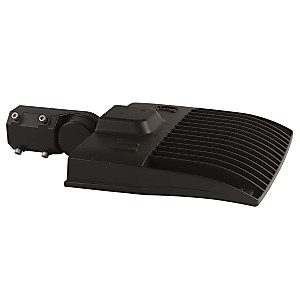 150w LED Shoebox Area Light [400w MH Equal] Parking Lot Lighting Street Lamp Stadium Light Flood Light Type III Distribution 5700k Daylight 20,250lm DLC Lighting Facts (150W Brown)