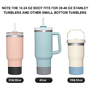 CHEETAH Protective Boot for Hydroflask Water Bottle 12oz - 40oz, BPA Free Bottom Silicone Sleeve Cover, Compatible with All Water Bottles with Bottom Width of 2.87-3.56in (32-40oz, Black)