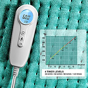 Heating Pad for Back Neck Shoulder Pain Relief, Gifts for Women, Men, Mom, Dad, Christmas, Mothers Day, Fathers Day, Electric Heating Pads with Auto Shut Off & 6 Heat Settings, Moist Dry Heat Options