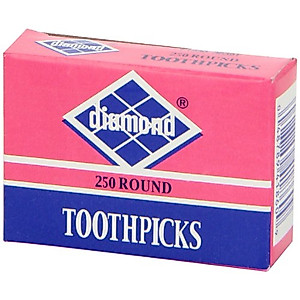 Diamond Round Toothpick Tray, 250 Count