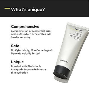 Minimalist 0.3% Ceramide Bisabolol Face Moisturizing Cream For Barrier Repair & Deep Moisturization | For Dry to Normal Skin Type | For Women & Men | 1.7 Oz / 50 gm