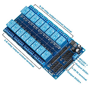SainSmart 16-Channel 12V Relay Module Board for Arduino DSP AVR PIC ARM
