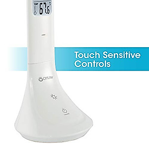 OttLite Travel LED Task Lamp with ClearSun LED Technology - Cordless, Digital Display & Touch Activated Controls - Portable Desk Lamp with Rechargeable Battery - for Home Reading, Office