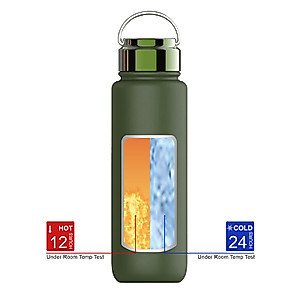 Stainless Steel Water Bottle-PINKAH 25OZ Double Wall Vacuum Insulated Travel Sports Bottle, Leak Proof and Sweat Proof Sports Bottle with Wide Mouth Lid for Office, Outdoor Camping