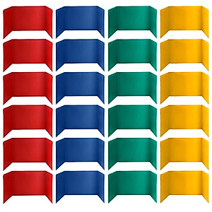 Desk Dividers for Students Privacy Boards Classroom Privacy Folders for Student Desks Testing Privacy Panel Partitions Study Carrel Desk Trifold Privacy Panel for Student, 4 Colors (32 Pieces)