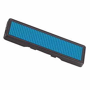 LED Digital Nametag, Rechargeable Programmable Name Badge Card ID with Magnet/Pin for Restaurant Party Bar(Blue)