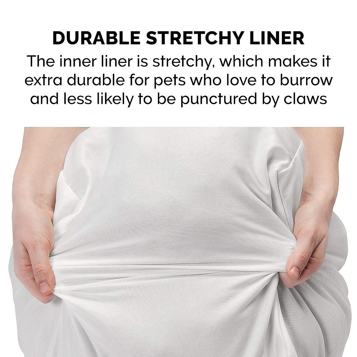 Furhaven Soft & Cozy Dog Bed for Large Dogs, Refillable w/ Removable Washable Cover & Liner, For Dogs Up to 95 lbs - Plush Faux Fur Bean Bag Style Ball Bed - Espresso, XL/Jumbo