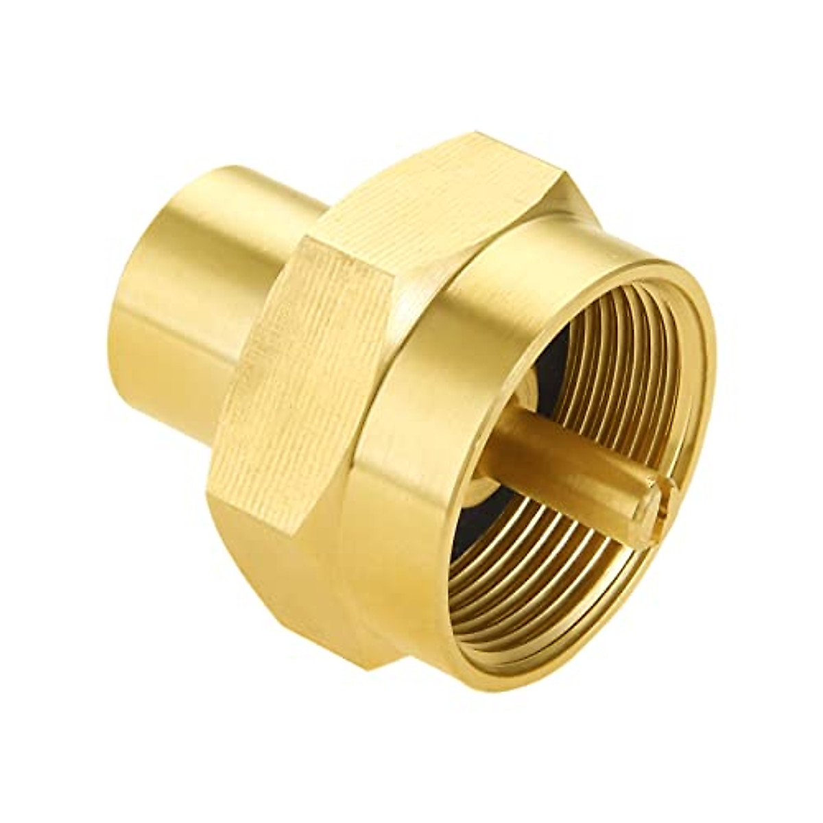ANPTGHT 1LB Propane Gas Bottle Refill Adapter with 1/4" Female NPT Thread 1-lb Tank Brass Fitting Grill Stove Connector, Pack of 2