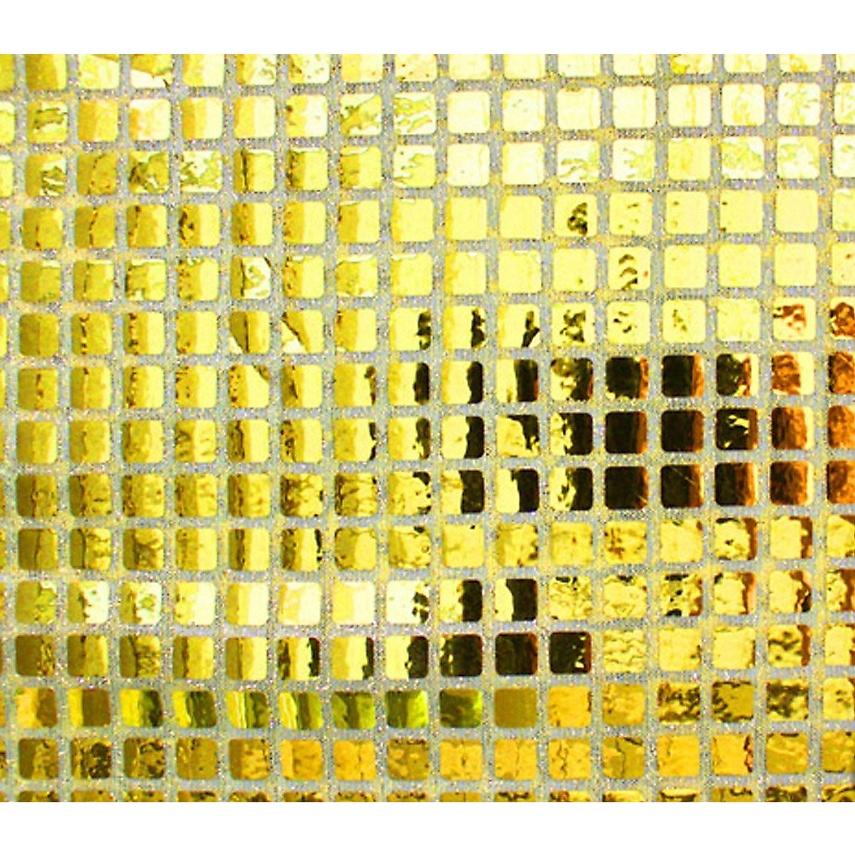 Square Sequin 6.85mm Fabric 42" Wide Sold by The Yard (Gold)