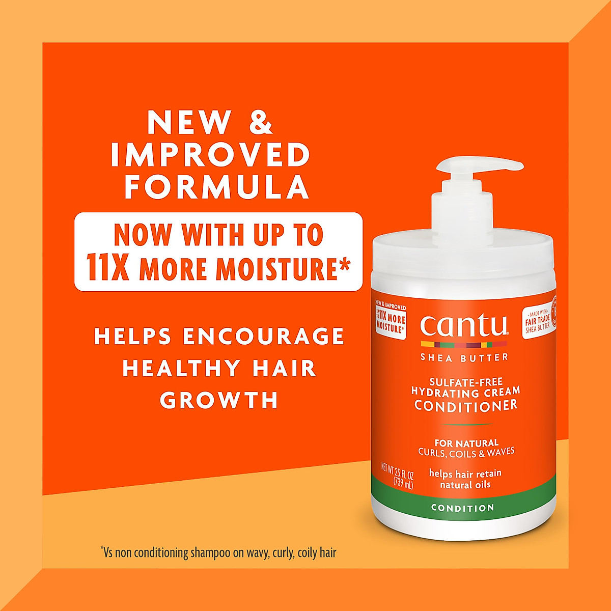 Cantu Sulfate-Free Hydrating Cream Conditioner with Shea Butter for Natural Hair, 25 fl oz