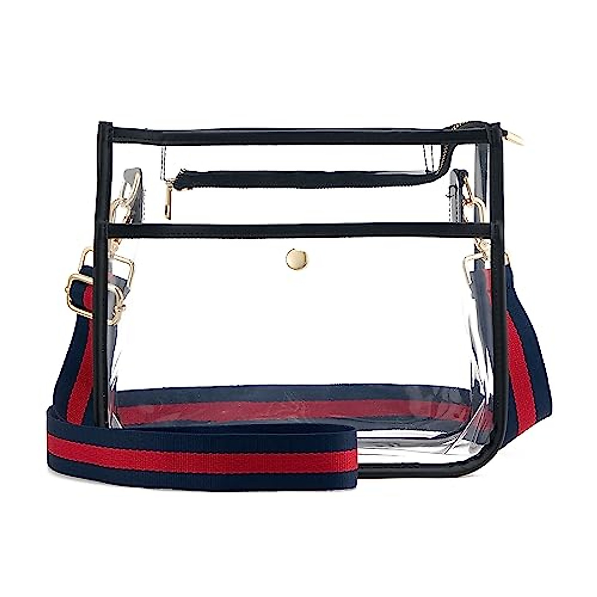 WEIMZC Clear Crossbody Bag Stadium Approved, Adjustable Shoulder Strap Clear Purse Bag for Concerts Sports Events Festivals(Color2)