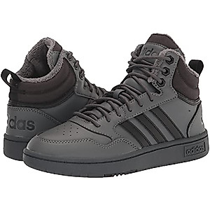 adidas Women's Hoops 3.0 Mid Basketball Shoe, Grey/Black/Carbon, 9