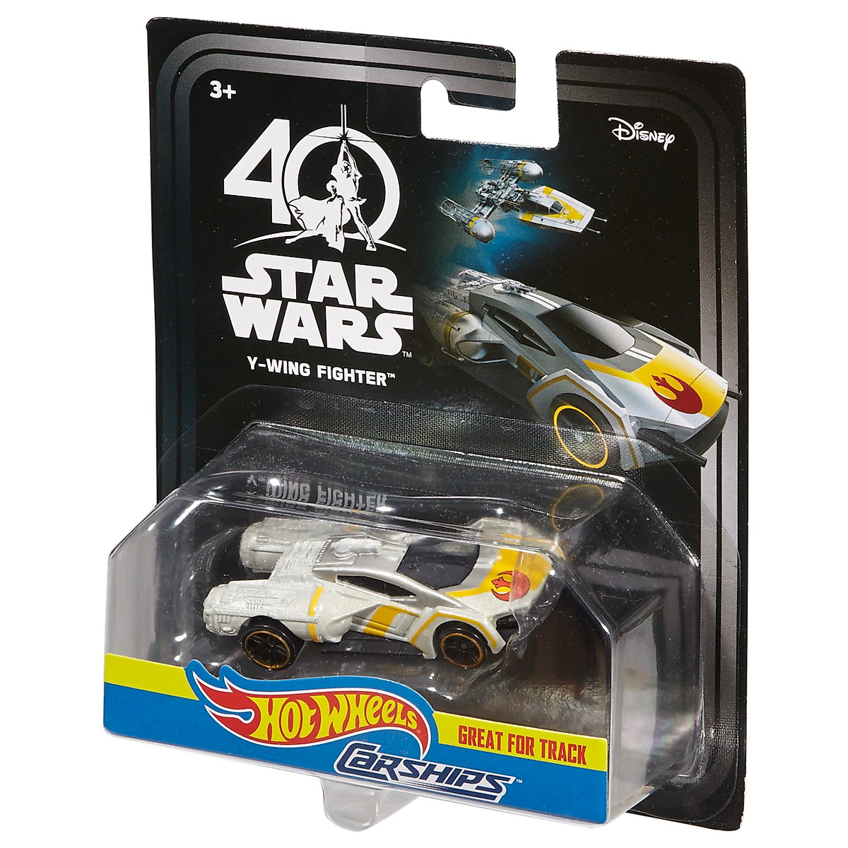 Hot Wheels Star Wars Carships 40th Anniversary Y-Wing Fighter Vehicle