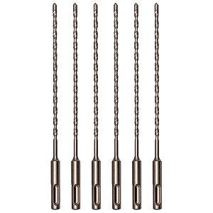HLOFIZI 3/16" x 8" Concrete Drill Bit 3/16 in. SDS Plus Hammer Drill Bit, Masonry Drill Bits for Block Wall, Brick, Stone, 6 Pack
