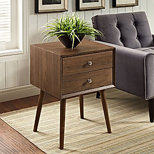 Modway Dispatch Nightstand, Walnut, Twin